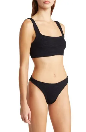 Hunza G Crinkle Two-piece Swimsuit - Black