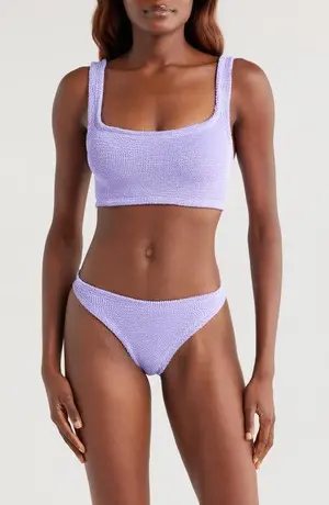 Hunza G Hunza G Crinkle Two-Piece Swimsuit Lilac