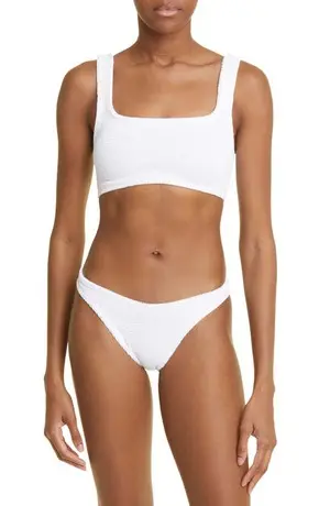 Hunza G Hunza G Crinkle Two-Piece Swimsuit White