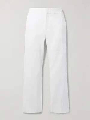 Another Tomorrow Cropped Hemp-blend Flared Pants