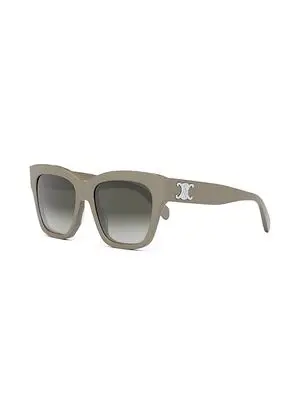 Celine Women's Triomphe 55MM Geometric Sunglasses - Shiny Black Gradient Grey Taupe