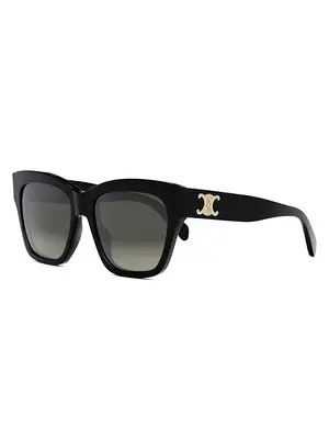 Celine Women's Triomphe 55MM Geometric Sunglasses - Shiny Black Shiny Black
