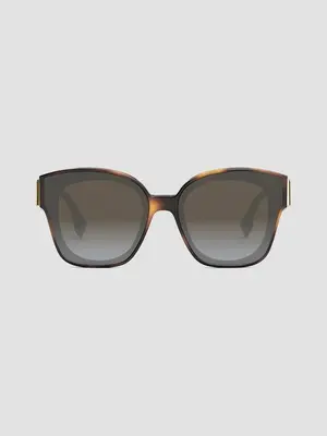 Fendi First 63mm Square Sunglasses - Havana