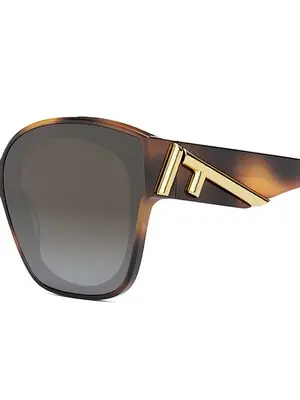Fendi First 63mm Square Sunglasses - Havana