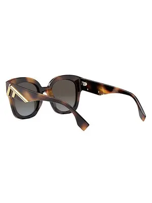 Fendi First 63mm Square Sunglasses - Havana