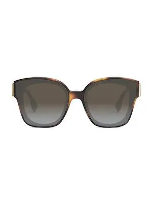 Fendi First 63mm Square Sunglasses - Havana