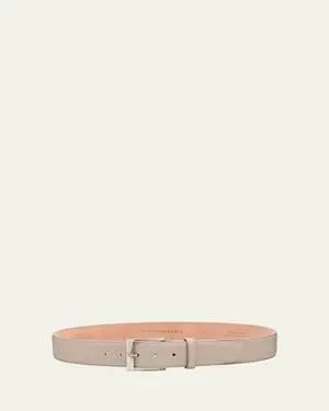 Simonnot Godard Simonnot Godard Lagun Grained Leather Belt Gres
