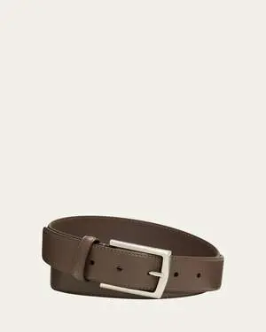 Simonnot Godard Luma Matte Leather Belt - Oak Bark