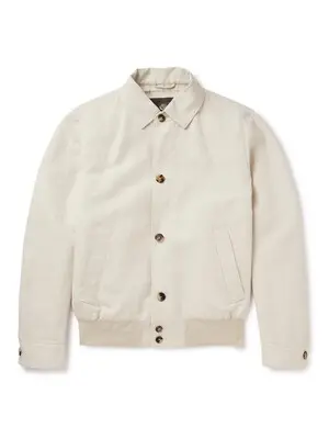 Loro Piana André Rain System® Linen Bomber Jacket