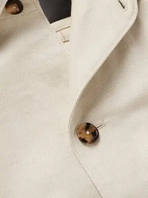 Loro Piana André Rain System® Linen Bomber Jacket