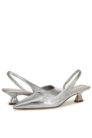 Franco Sarto Devin Slingback Kitten-heel Pumps - Silver