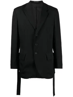 Yohji Yamamoto Single-breasted Notched Wool Blazer