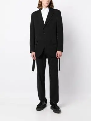 Yohji Yamamoto Single-breasted Notched Wool Blazer