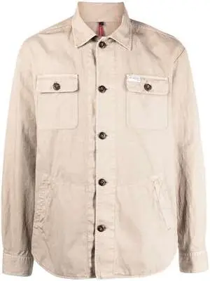 FAY Button-down Shirt Jacket - Neutrals