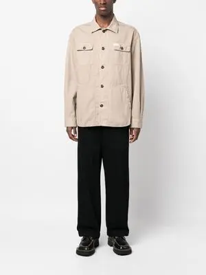 FAY Button-down Shirt Jacket - Neutrals