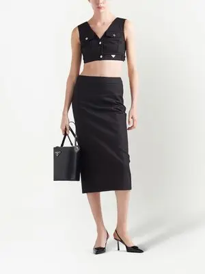 Prada Triangle-logo Cropped Vest