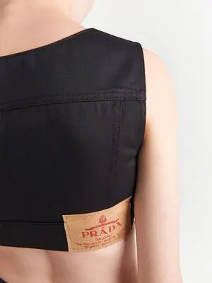 Prada Triangle-logo Cropped Vest