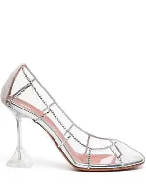 Amina Muaddi Kitty Crystal-embellished Pumps