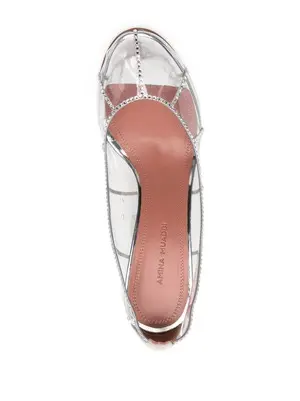 Amina Muaddi Kitty Crystal-embellished Pumps
