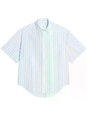 AMI Paris Striped Short-sleeve Shirt