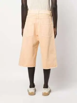 COUNTY OF MILAN Marcelo Burlon Belted Bermuda Shorts - Orange