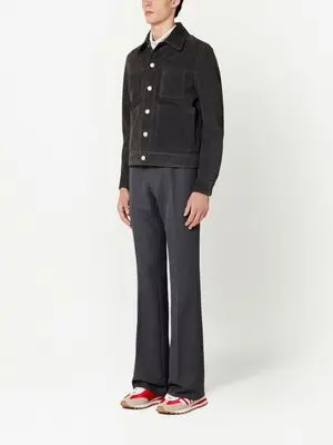 AMI Paris Button-up Suede Jacket