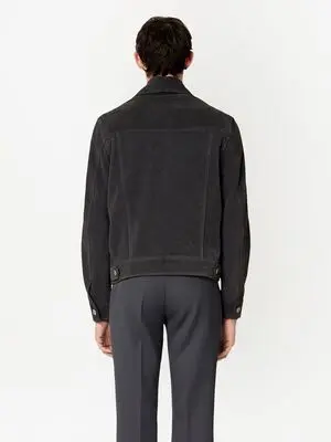 AMI Paris Button-up Suede Jacket