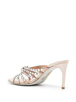 Rene Caovilla 90mm Crystal-embellished Leather Sandals