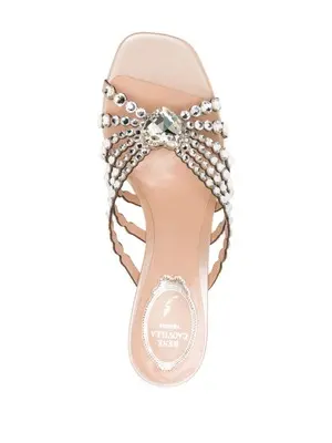 Rene Caovilla 90mm Crystal-embellished Leather Sandals