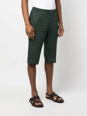 Kiton Linen Bermuda Shorts - Green