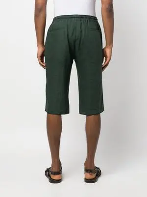 Kiton Linen Bermuda Shorts - Green