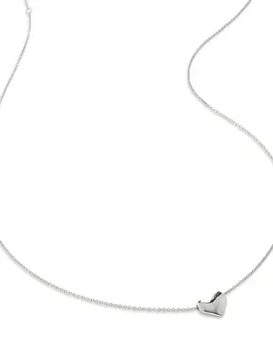 Monica Vinader Heart Charm Necklace - Silver