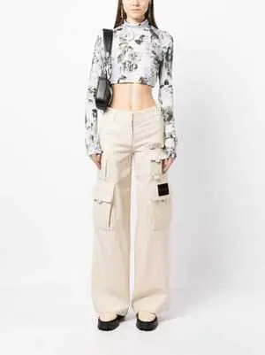 Off-White Toybox Wide-leg Cargo Trousers - Neutrals