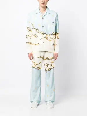 Amiri Sunscape-print Cotton Shirt