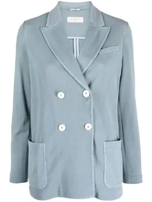CIRCOLO 1901 Double-breasted Textured Blazer - 546so Riverside