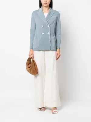 CIRCOLO 1901 Double-breasted Textured Blazer - 546so Riverside