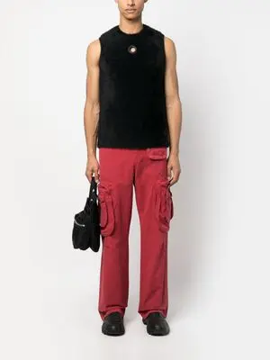 Heron Preston Logo-patch Cargo Trousers - Red