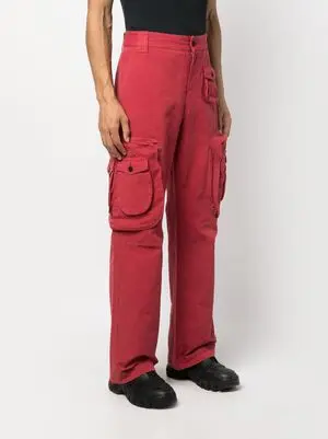 Heron Preston Logo-patch Cargo Trousers - Red