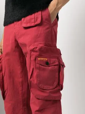 Heron Preston Logo-patch Cargo Trousers - Red