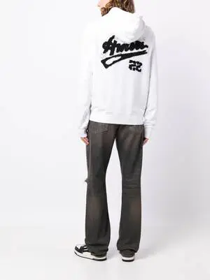 Amiri Embroidered-logo Cotton Hoodie