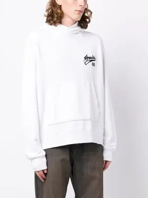 Amiri Embroidered-logo Cotton Hoodie