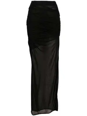 Gauge81 Tiroi Side-slit Maxi Skirt - Black