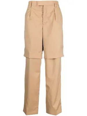 VTMNTS Layered Straight-leg Trousers