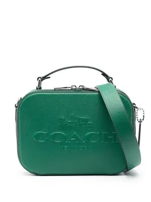 COACH Logo-embossed Leather Shoulder Bag