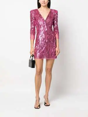 BLUGIRL Sequinned V-neck Mini Dress