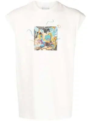 BETHANY WILLIAMS Graphic-print Sleeveless T-shirt - White