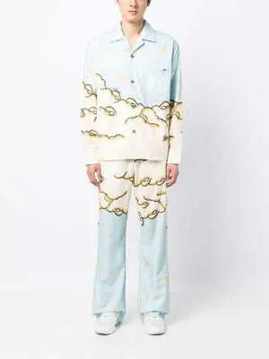 Amiri Sunscape-print Flared Trousers