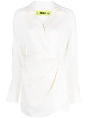 Gauge81 Puno Mini Shirt Dress - White