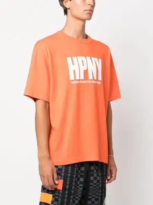 Heron Preston Hpny Print Crew Neck T-shirt - Orange