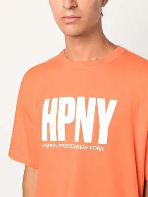 Heron Preston Hpny Print Crew Neck T-shirt - Orange